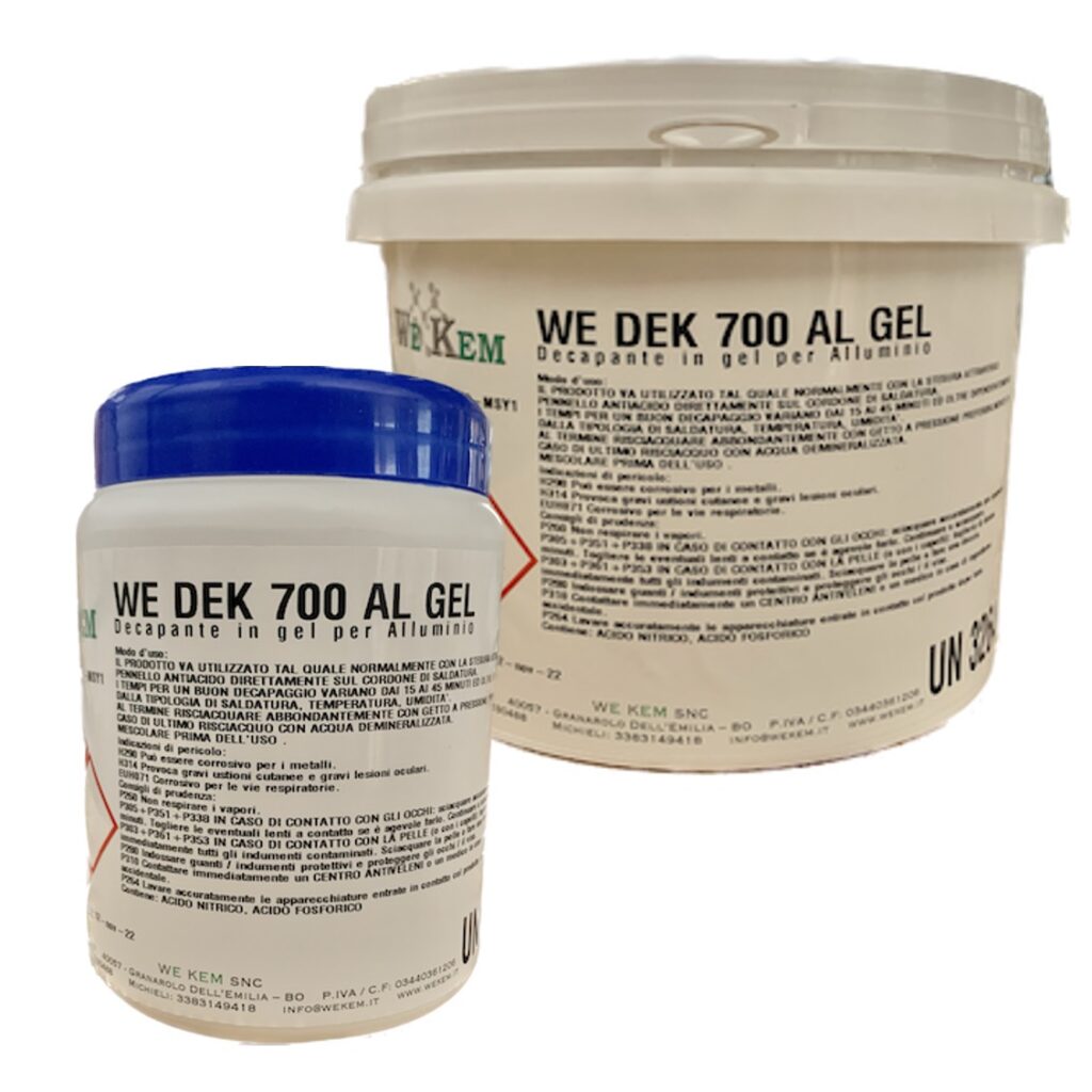 WE DEK 700 AL GEL DECAPANTE ALLUMINIO - Decapaggio Alluminio Ossidato